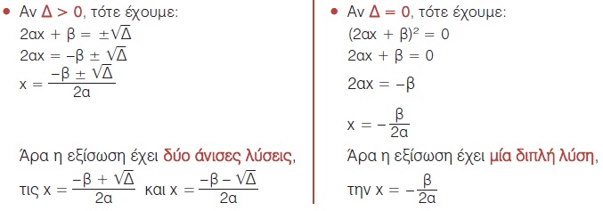 2.2 Εξισώσεις δευτέρου βαθμού
